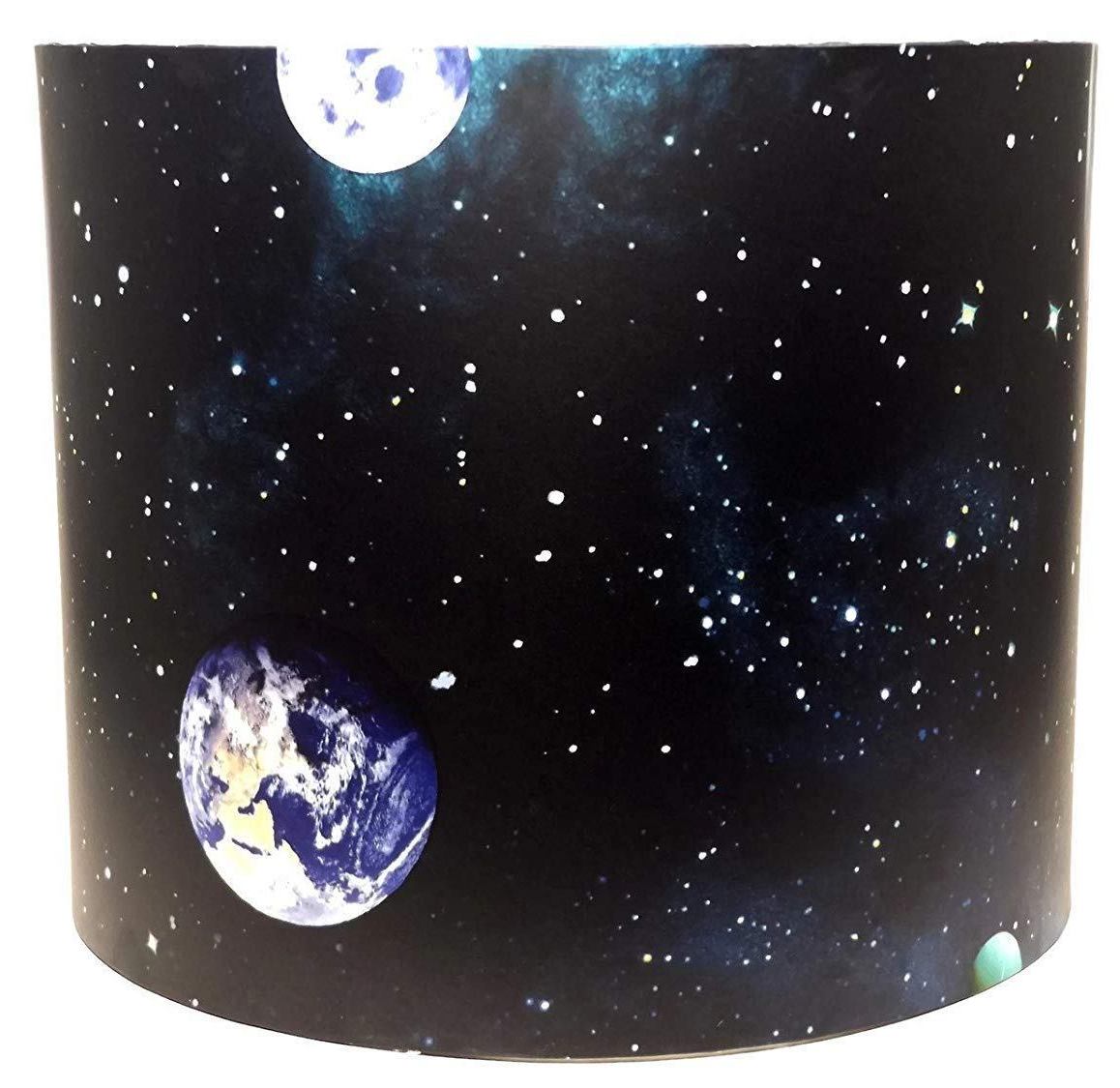 Space Drum Lampshade | Planets Ceiling Light Shade | Kids Space Bedroom ...